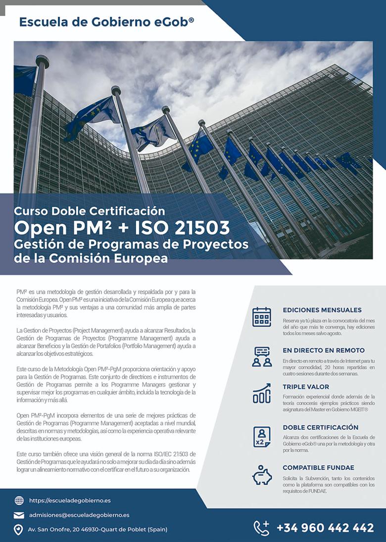 Doble Certificación en Gestión de Programas OpenPM² (PgM) + ISO 21503